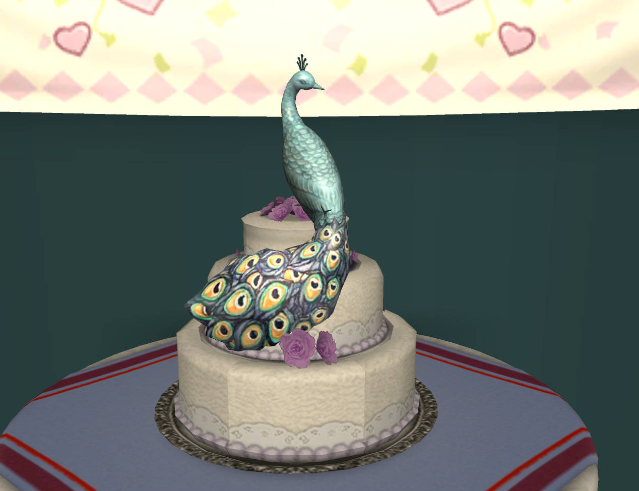 Peacock Wedding Cake – Gdayars' Sims 2 Creations